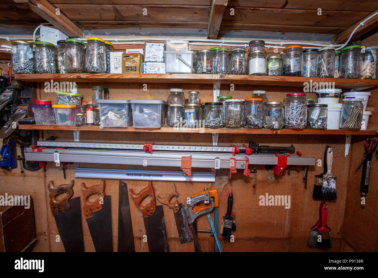 Garden Shed Tools Stock Photo - Alamy
