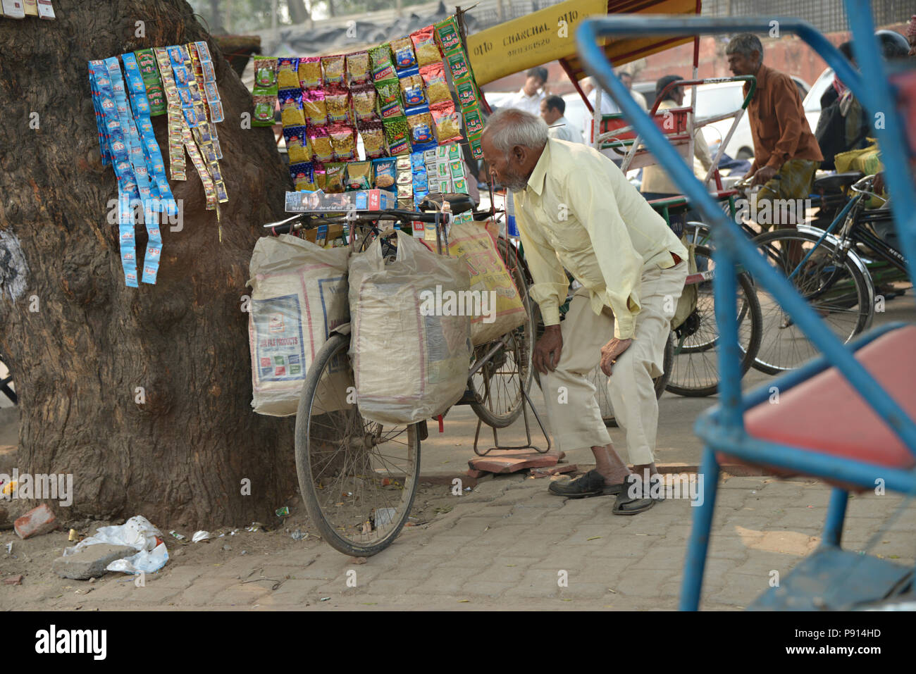 Street scenes from a moving tricycle ride through the busy streets of ...