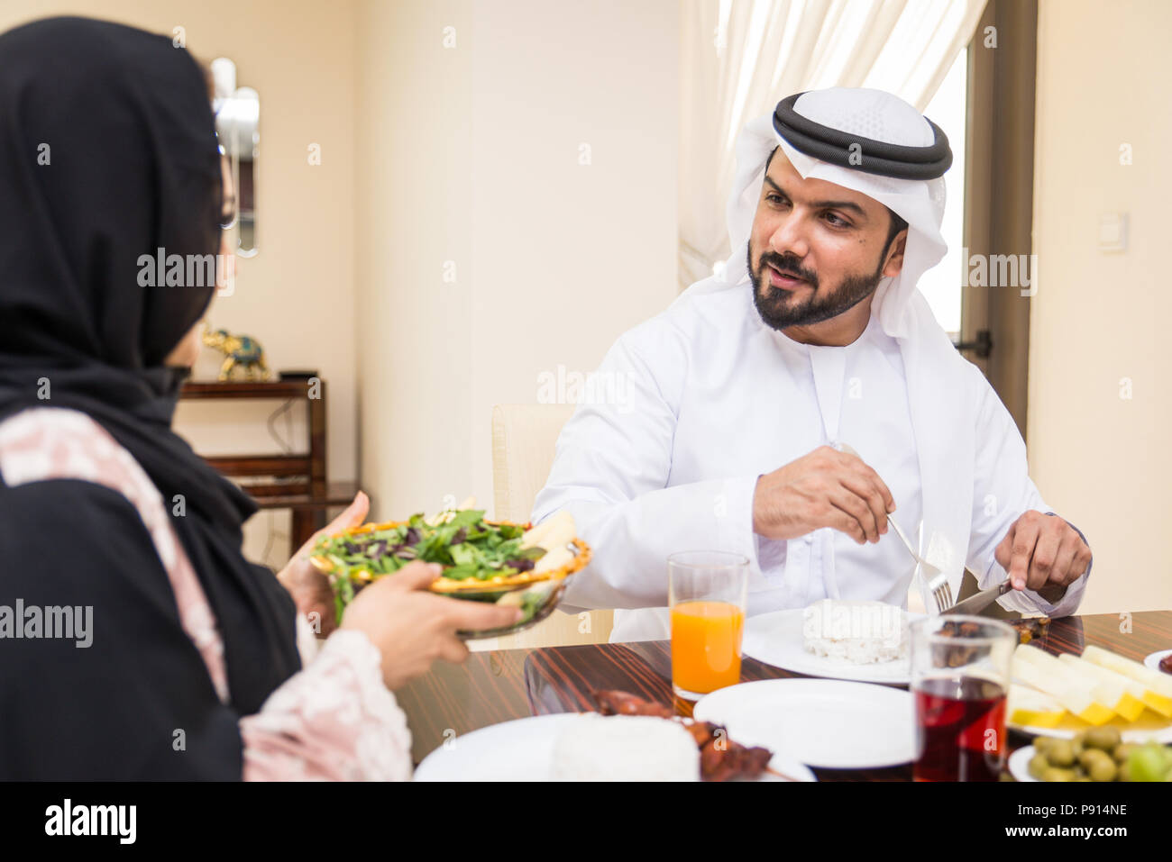 Happy arabian family having fun at home Stock Photo - Alamy