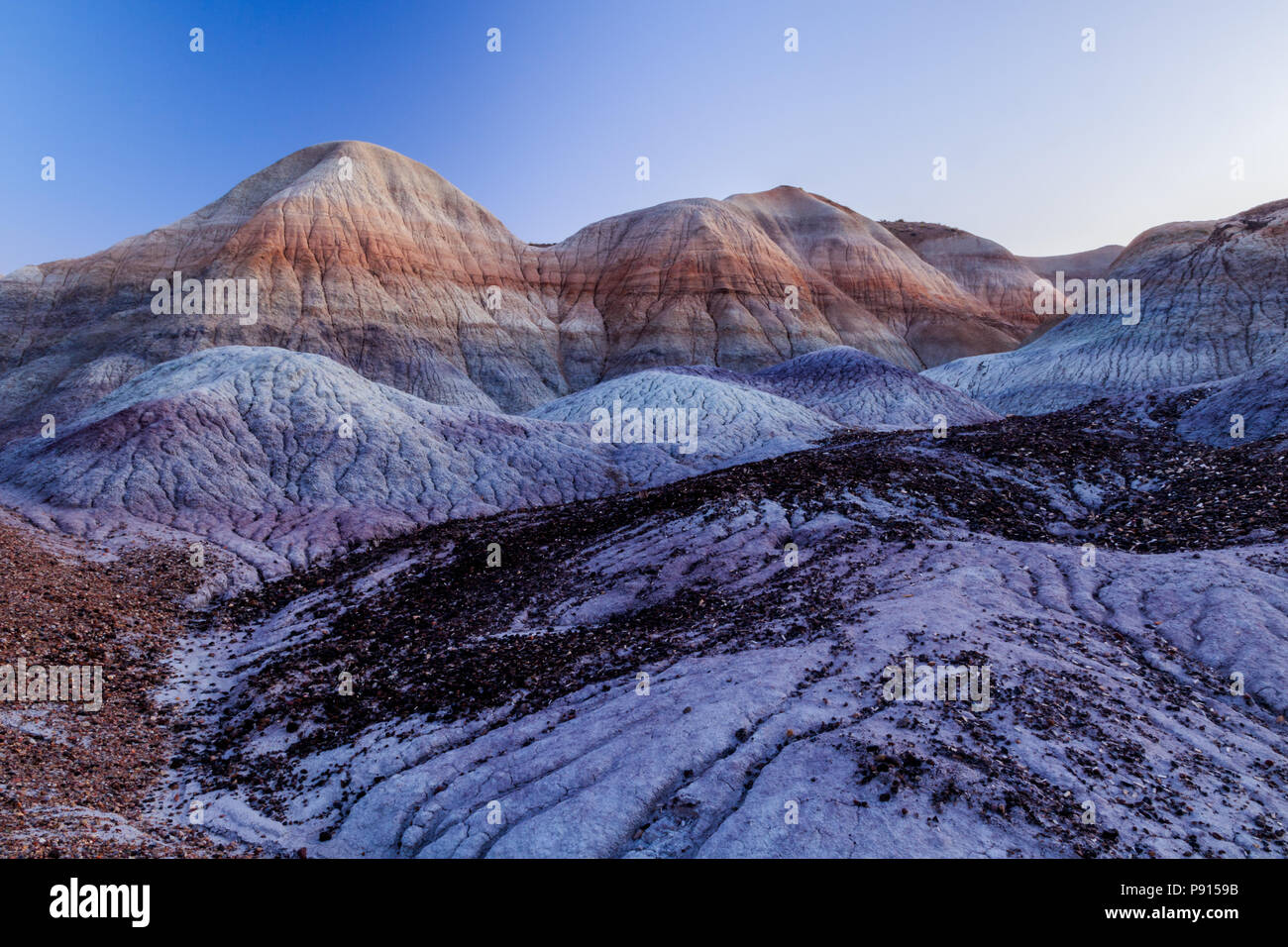 Exotic, colorful badlands in Painted Desert National Park display ...