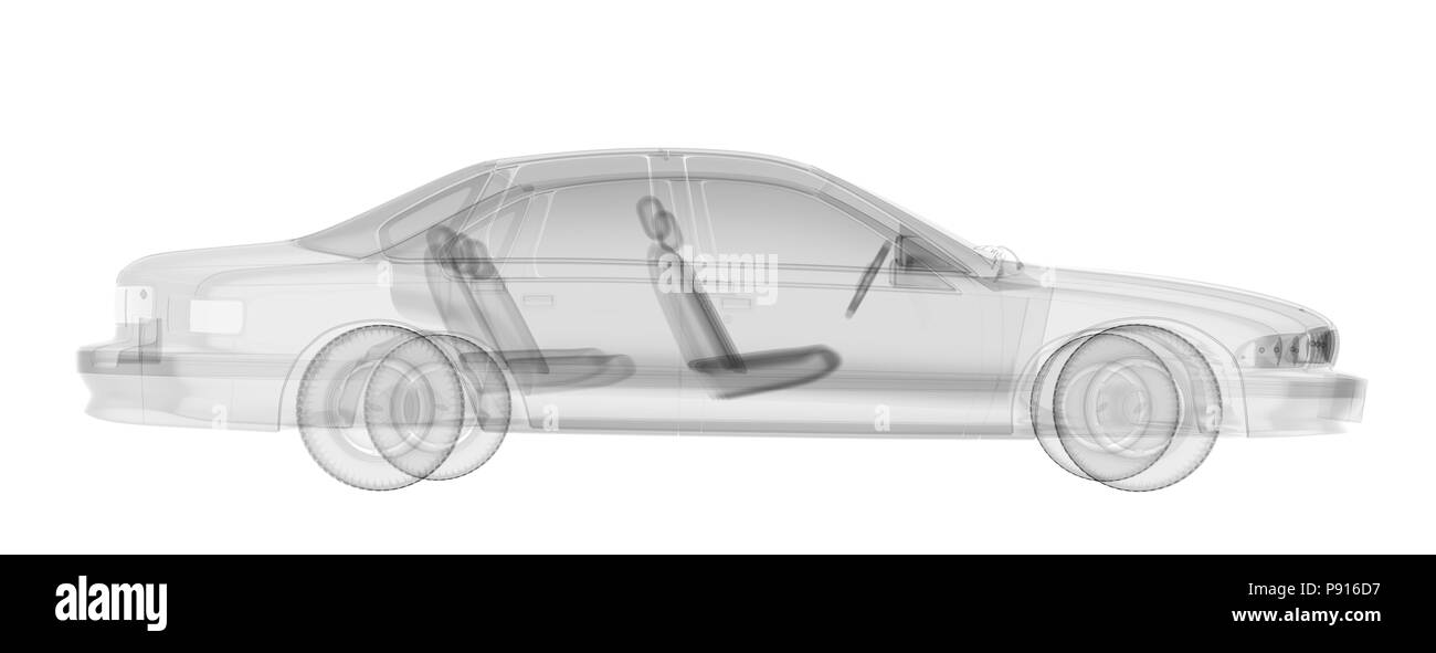 X-ray car isolated. 3d render Stock Photo - Alamy