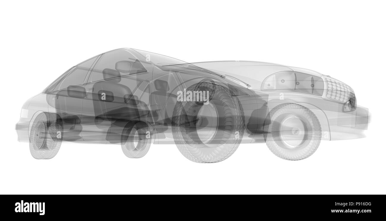 X-ray car isolated. 3d render Stock Photo - Alamy
