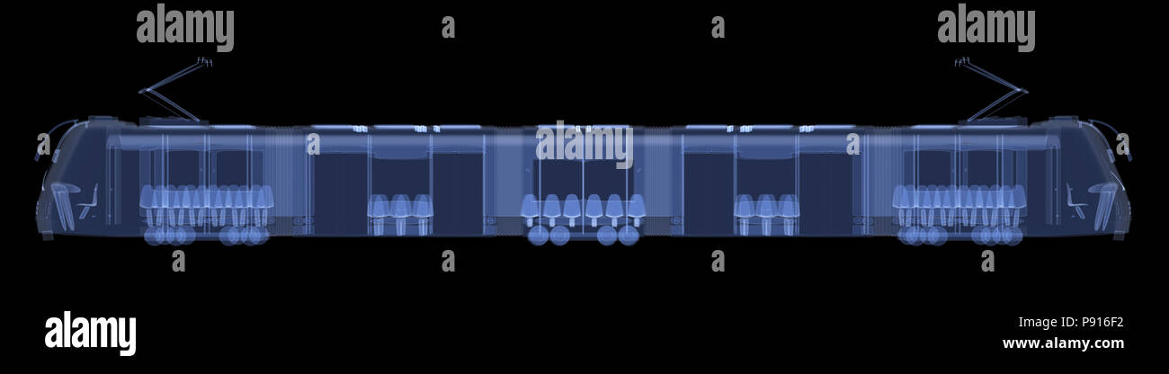 X-ray tram isolated. 3d render Stock Photo - Alamy