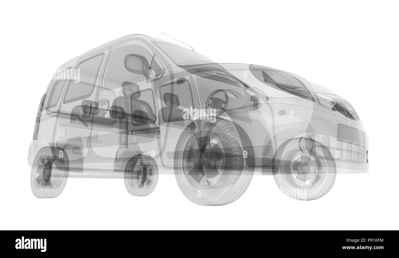X-ray car isolated. 3d render Stock Photo - Alamy