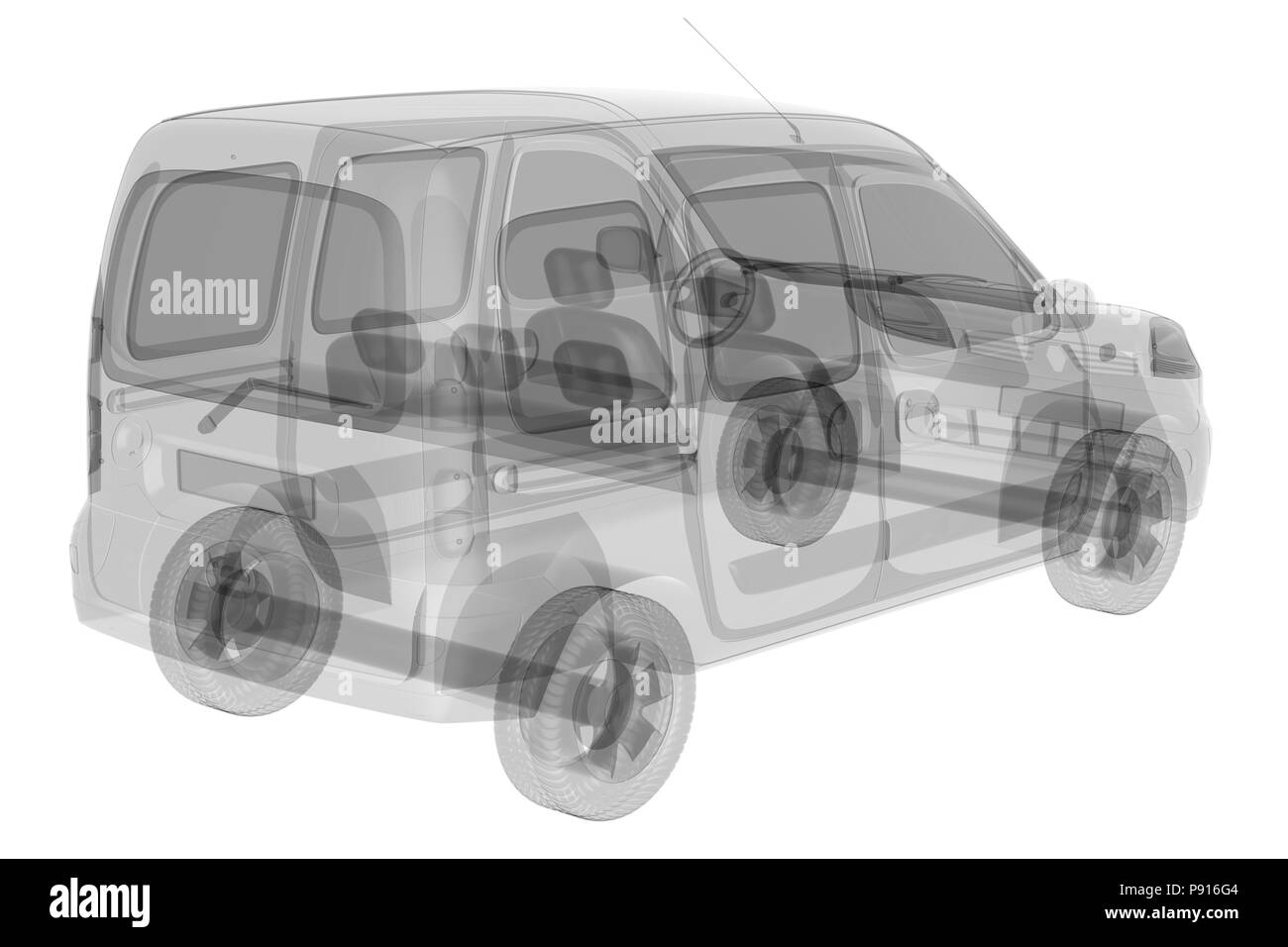 X-ray car isolated. 3d render Stock Photo - Alamy