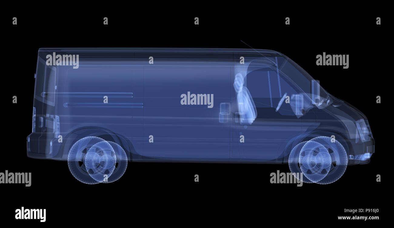 X-ray van isolated. 3d render Stock Photo - Alamy