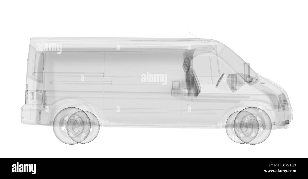 X-ray van isolated. 3d render Stock Photo - Alamy