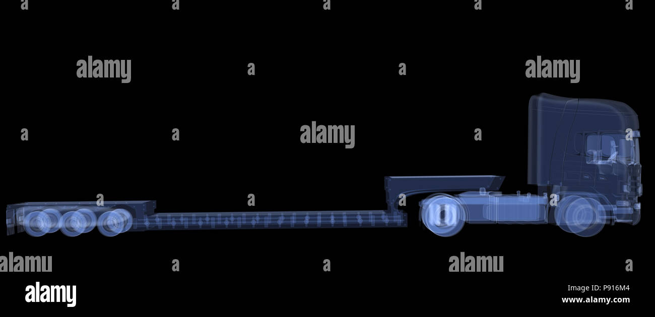 X-ray truck isolated. 3d render Stock Photo - Alamy