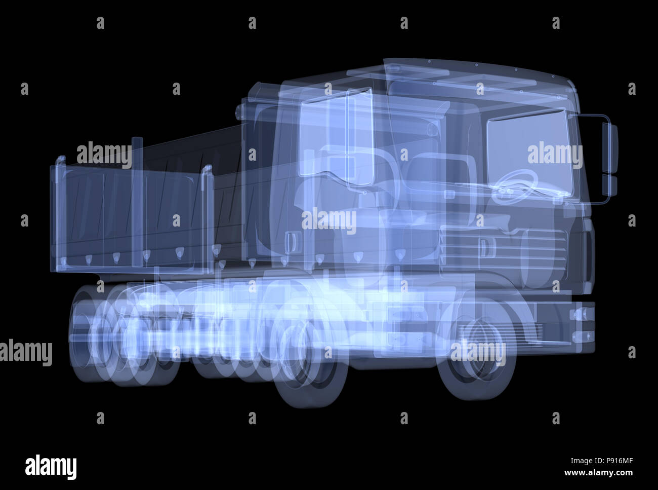 X-ray truck isolated. 3d render Stock Photo - Alamy