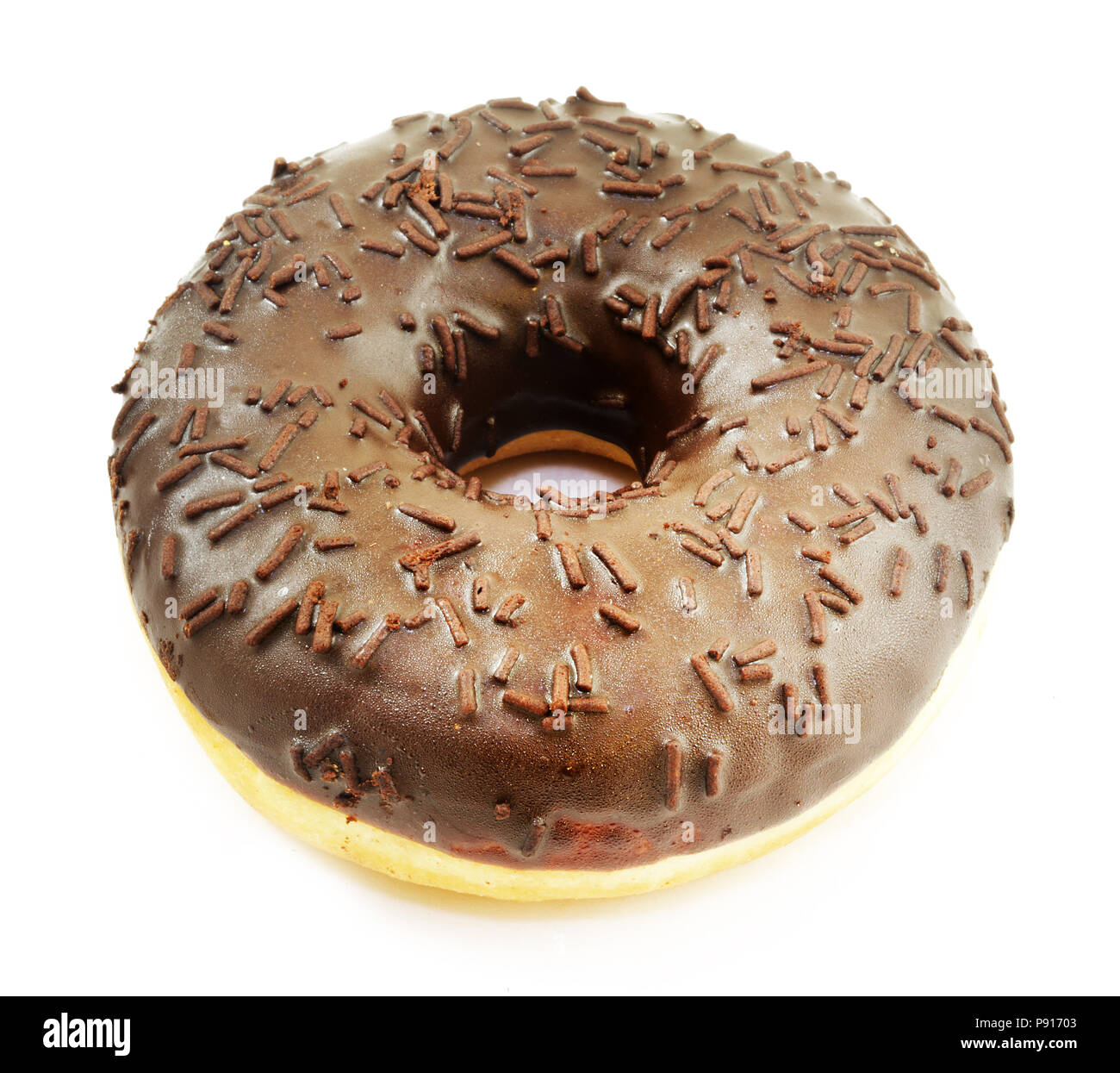 Photo of a macro isolated delicious donut on a white background Stock ...