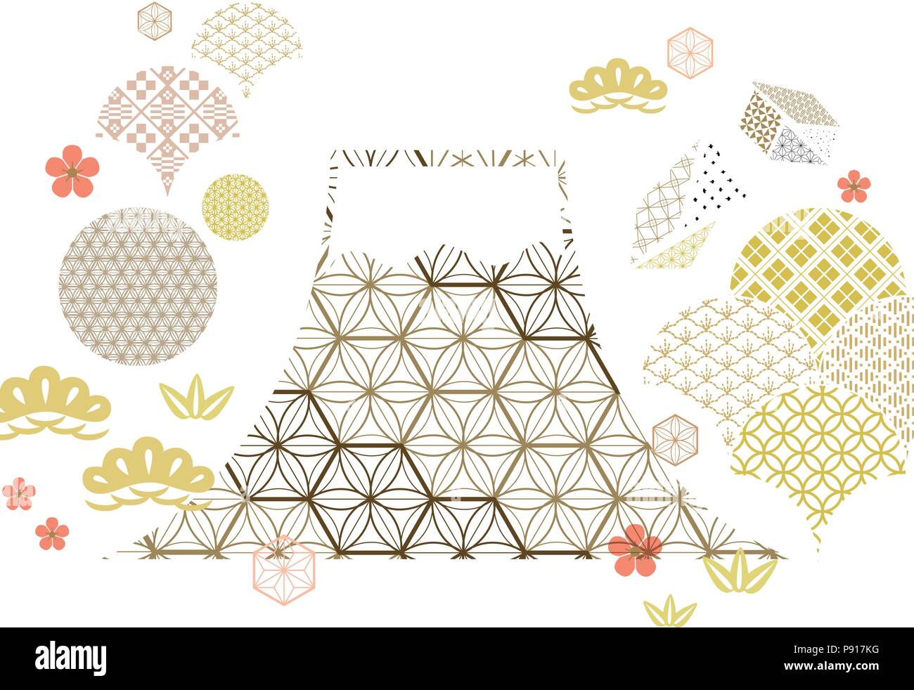 Japanese pattern template vector. Geometric background Stock Vector ...