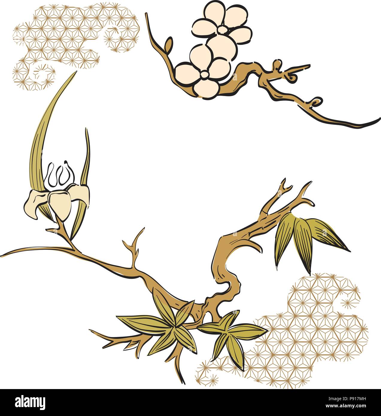 Traditional japanese summer kimono Cut Out Stock Images & Pictures - Alamy