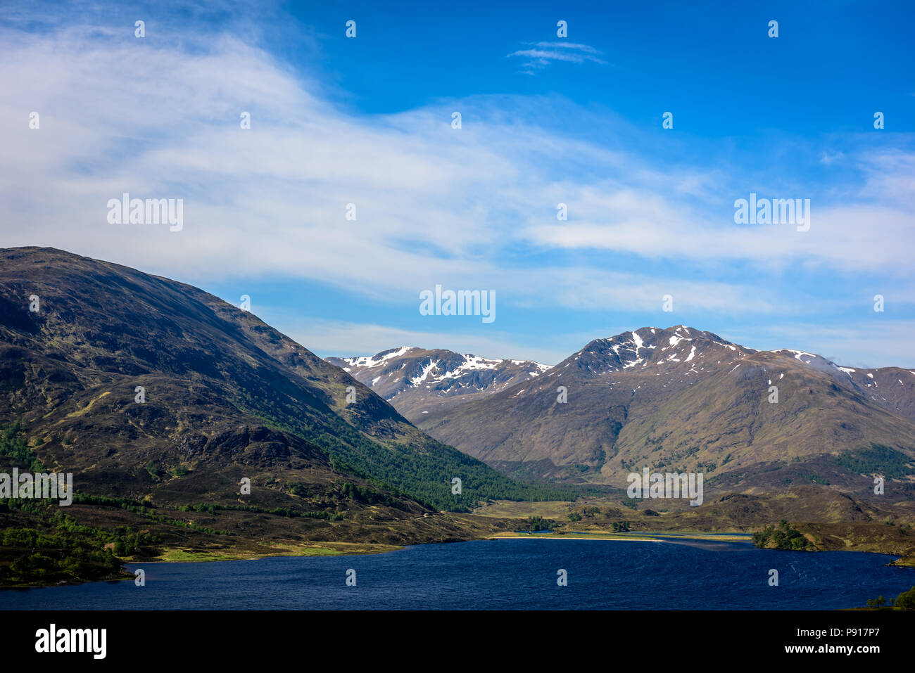 Scottish landscape. mountains and beautiful sky above Scotland Stock ...