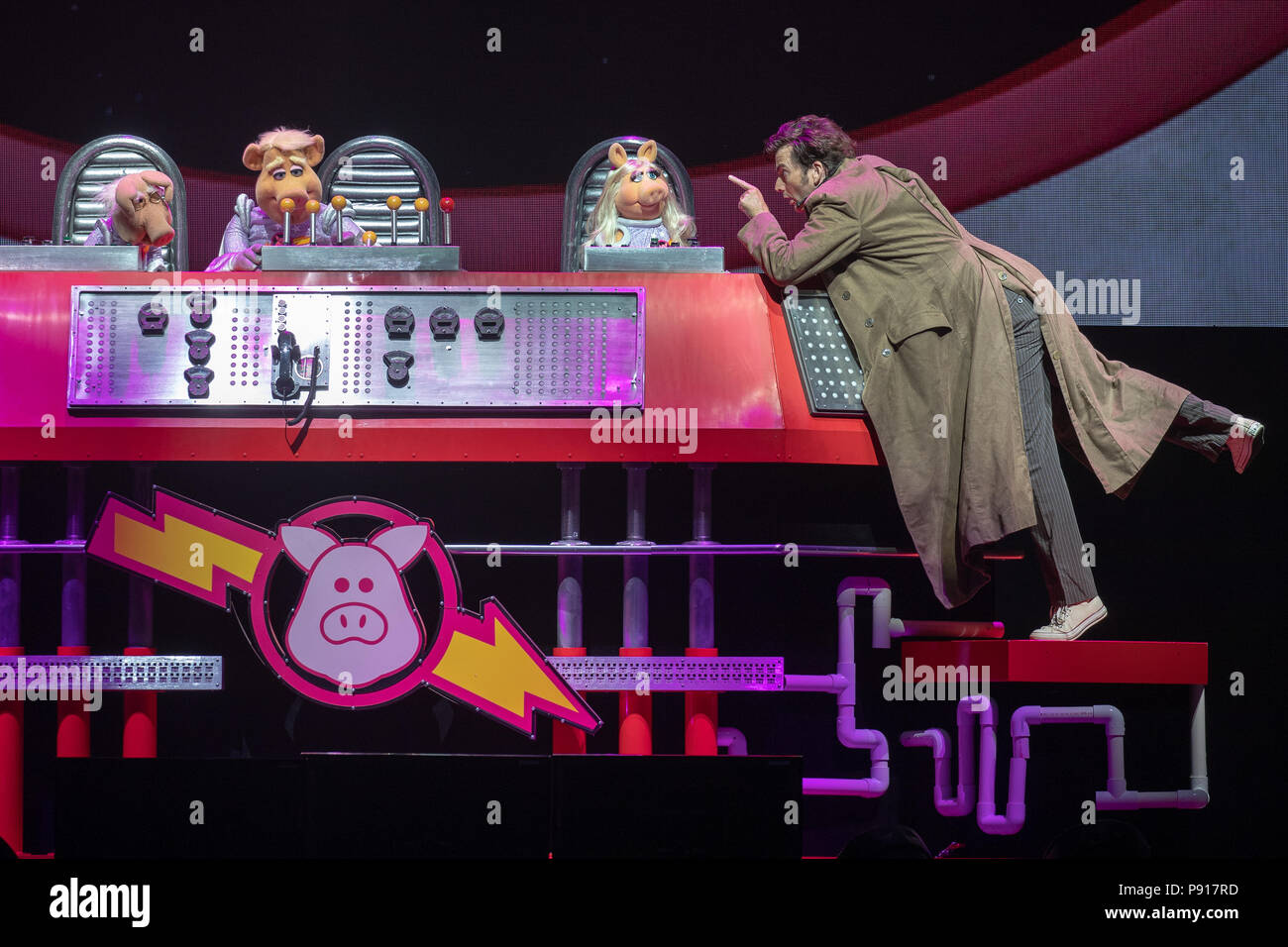 The O2 Arena, UK. 13th July 2018,David Tennant as Dr Who during the ...