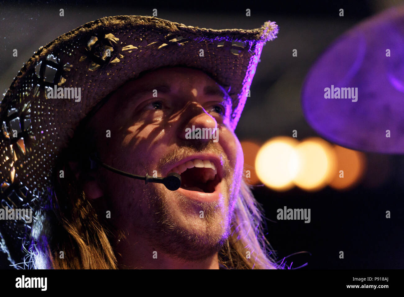 Tours, France. 13 Jul 2018. Ricky the drummer from the Creedence ...