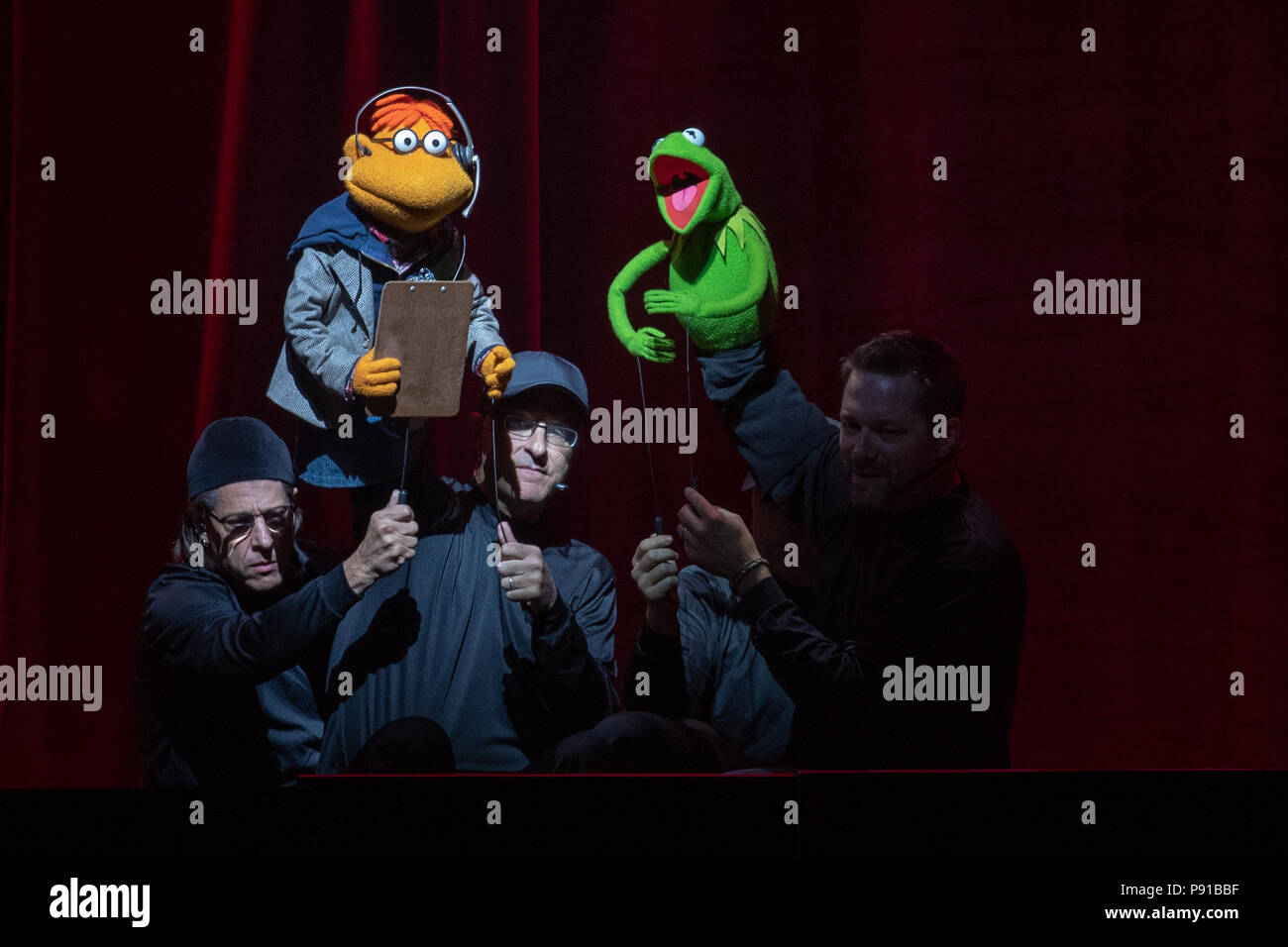 The O2 Arena, UK. 13th July 2018,Kermit and Scooter At The Muppets Take ...