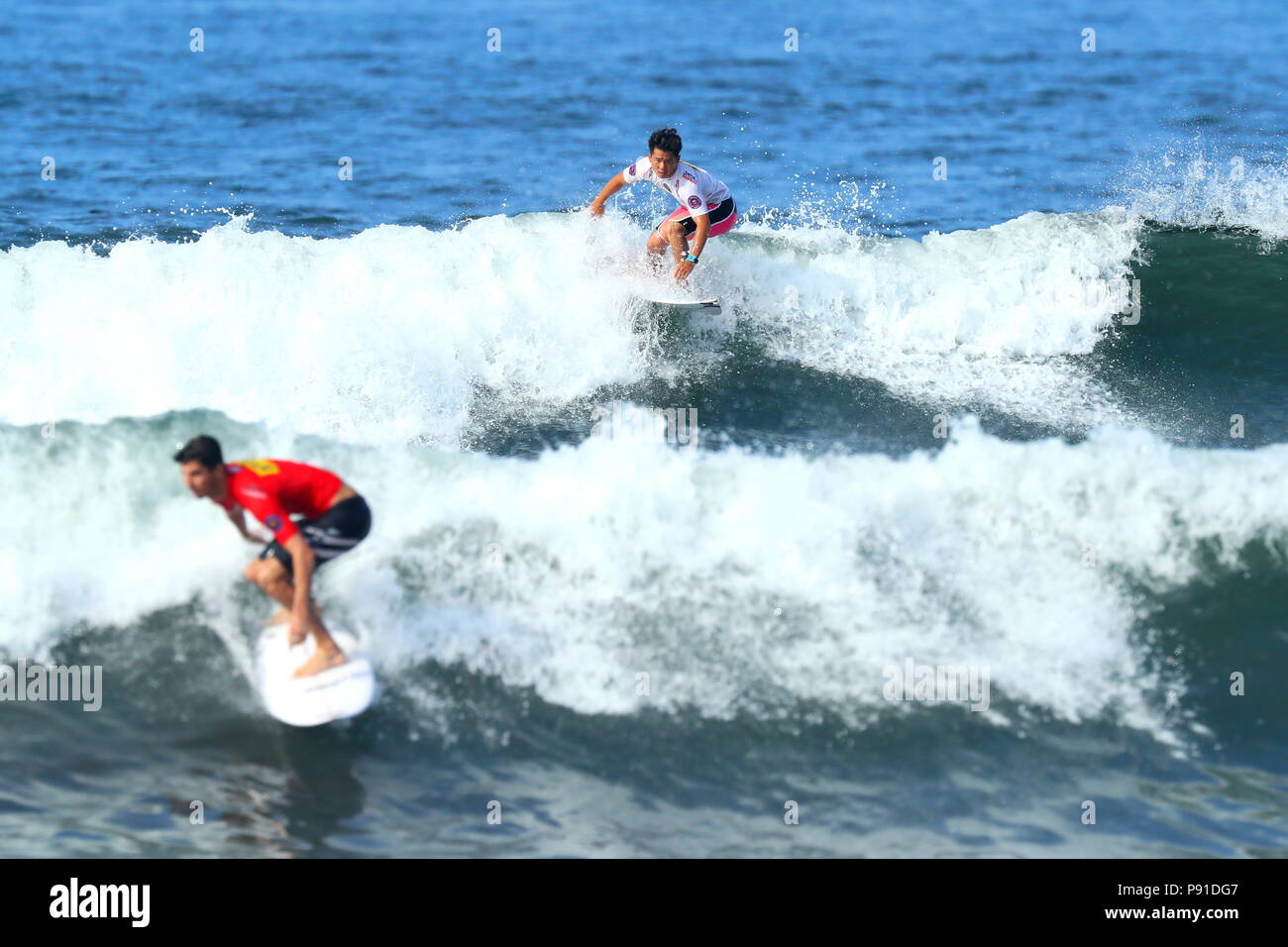 Kugenuma Kaigan, Kanagawa, Japan. 11th July, 2018. (L-R) Harley Ross ...