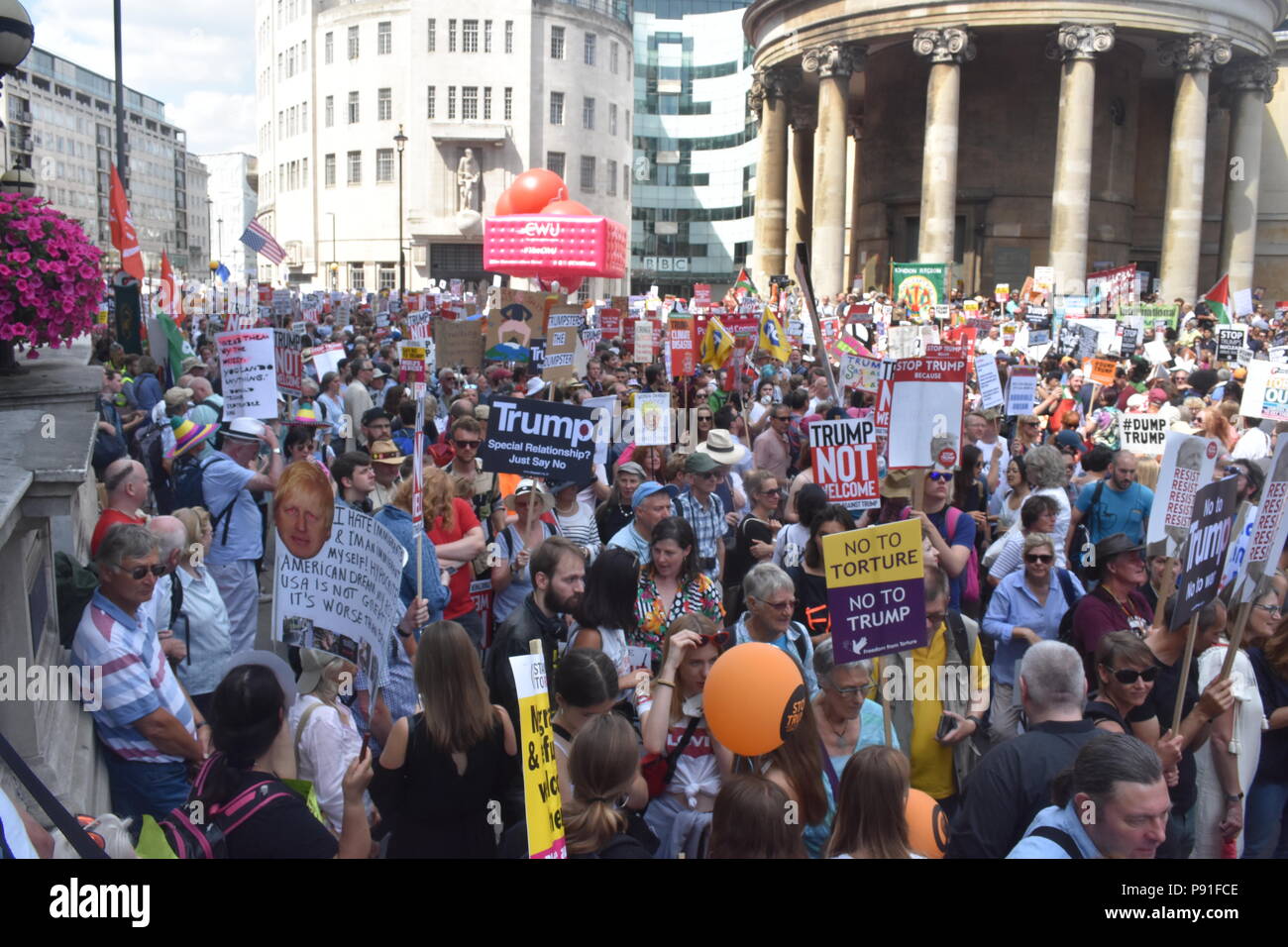 Large anti racist sign hi-res stock photography and images - Alamy
