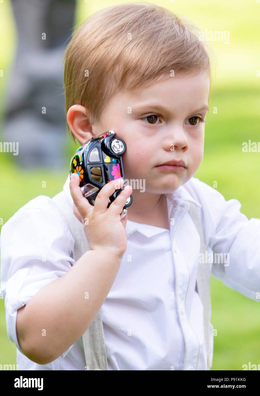 Prince Oscar of Sweden at Solliden Palace in Borgholm, on July 14, 2018 ...