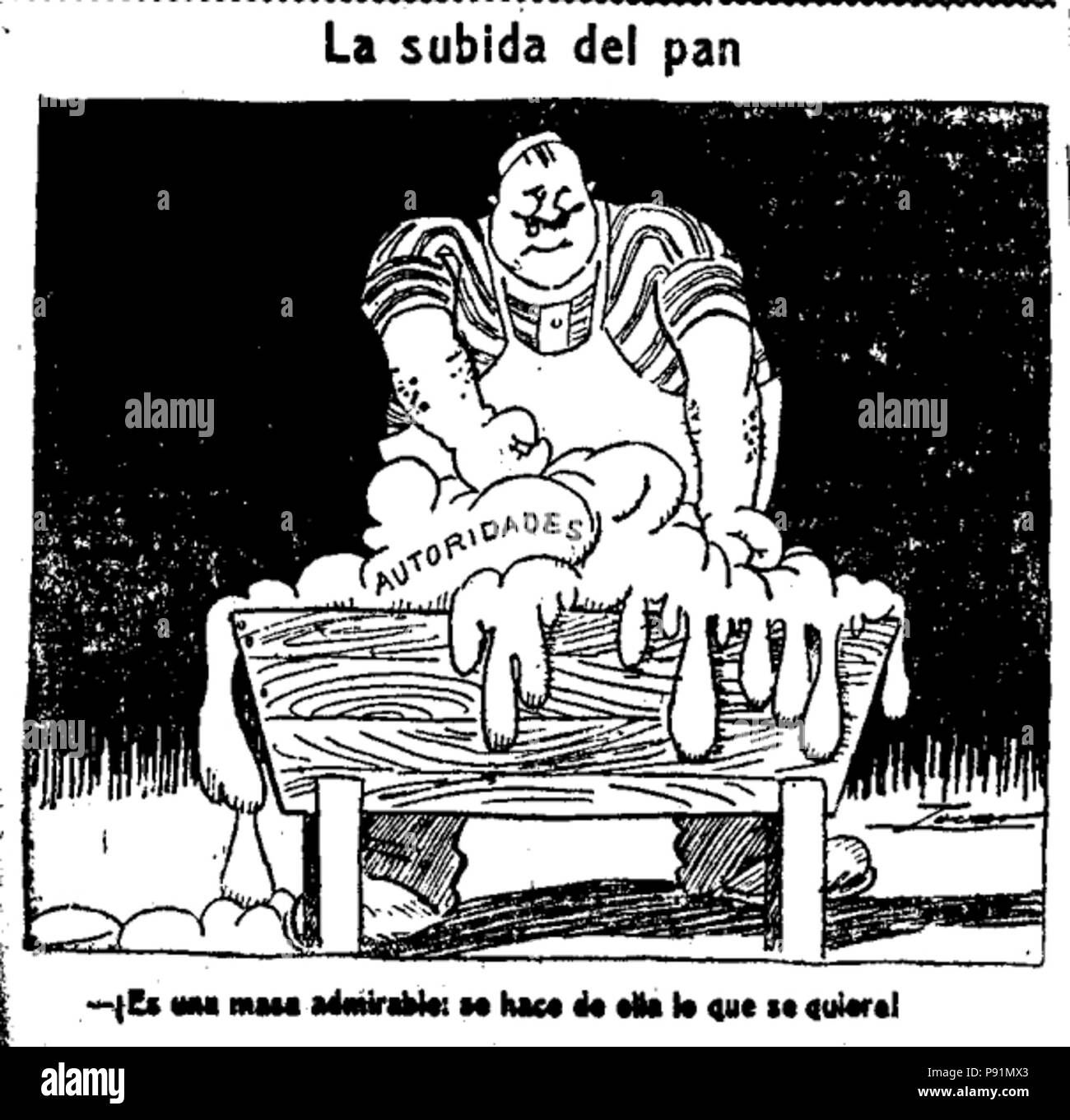 . 383 La subida del pan, de Tovar, La Voz, 15 de julio de 1921 Stock ...