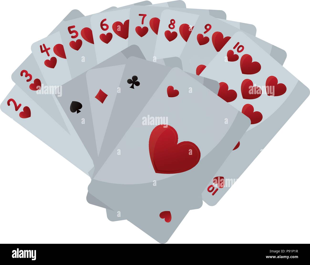 poker cards classic casino game vector illustration Stock Vector Image ...