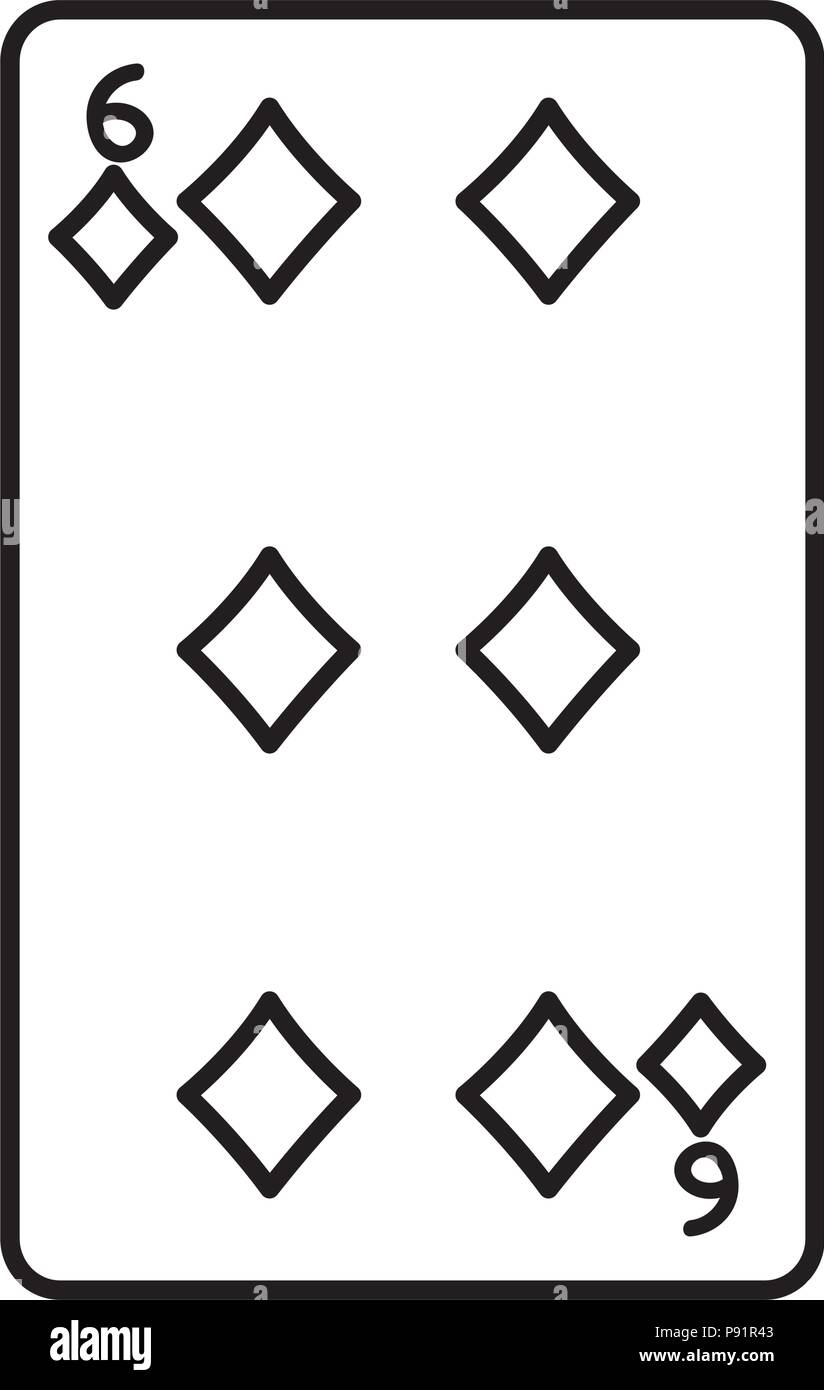 Six of diamonds Stock Vector Images - Alamy