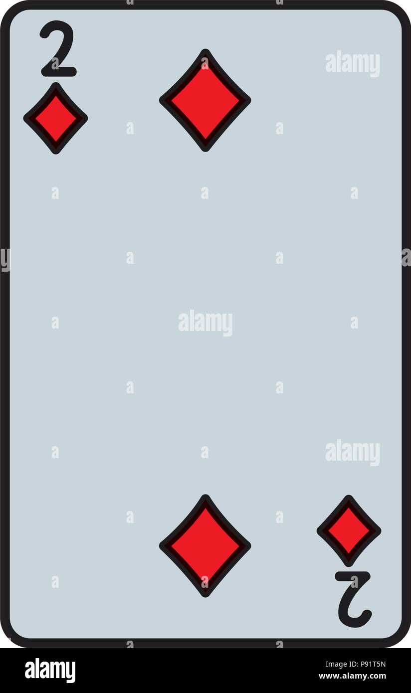 Two of diamonds playing card Stock Vector Images - Alamy