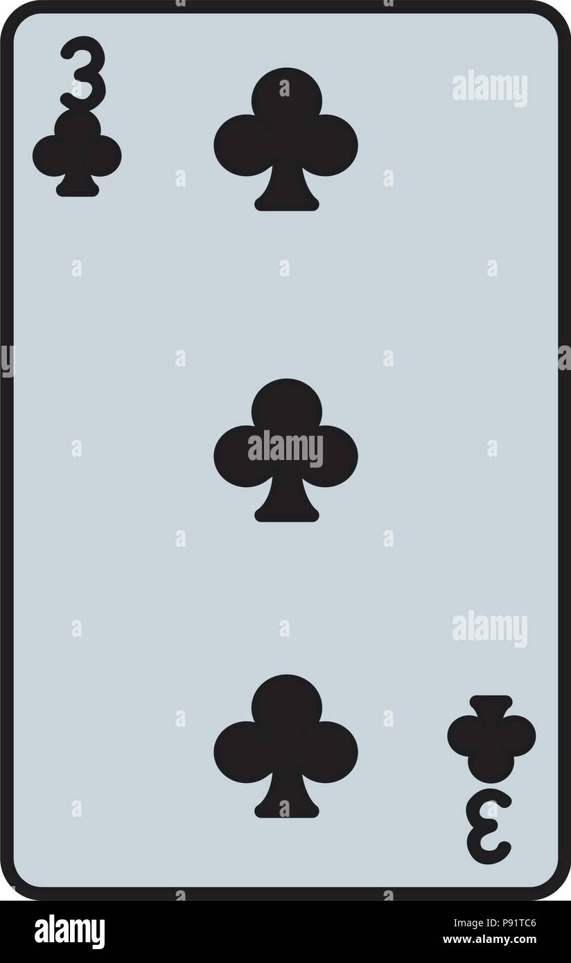 color three clovers casino card game vector illustration Stock Vector ...