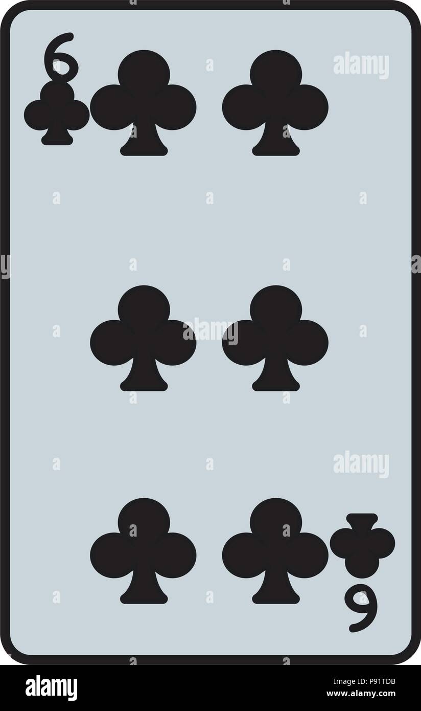 color six clovers casino card game vector illustration Stock Vector ...