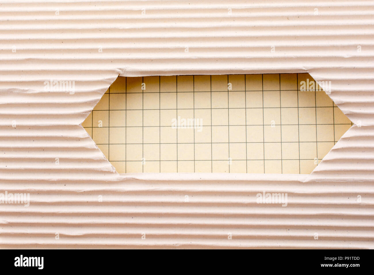 Notebook and a Cut out paper with pattern on a white background Stock ...