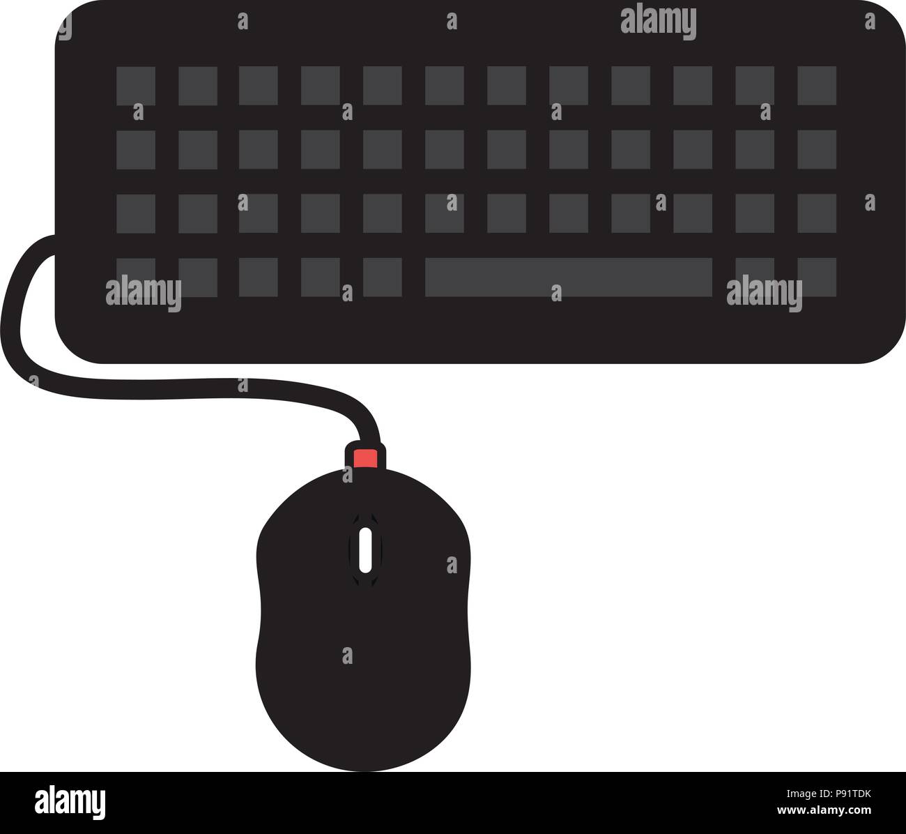 computer keyboard and mouse vector illustration design Stock Vector ...