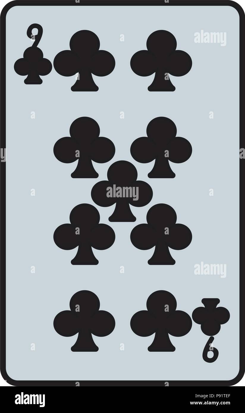 color, nine clovers casino card game vector illustration Stock Vector ...