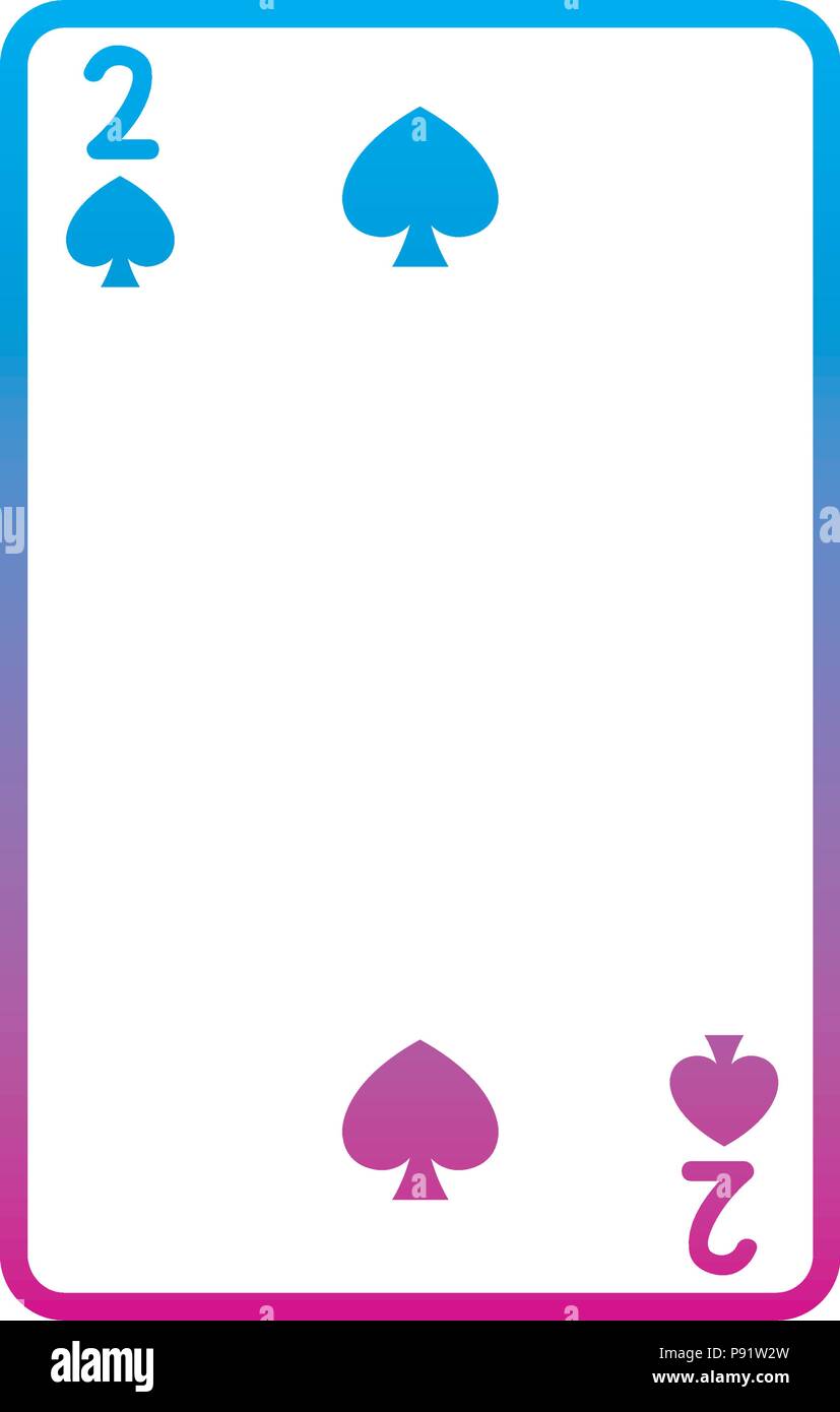 degraded line two pikes casino card game vector illustration Stock ...