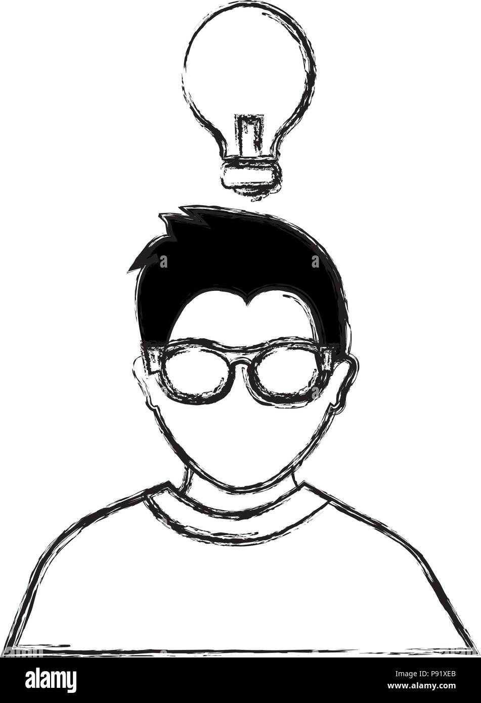 Young man silhouette identify hi-res stock photography and images - Alamy