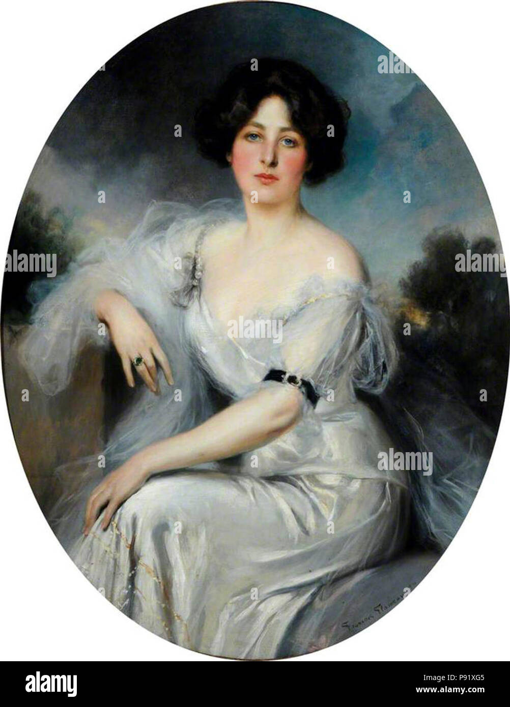 397 Lady Elsie Duveen, née Solomon by François Flameng, 1910 Stock ...