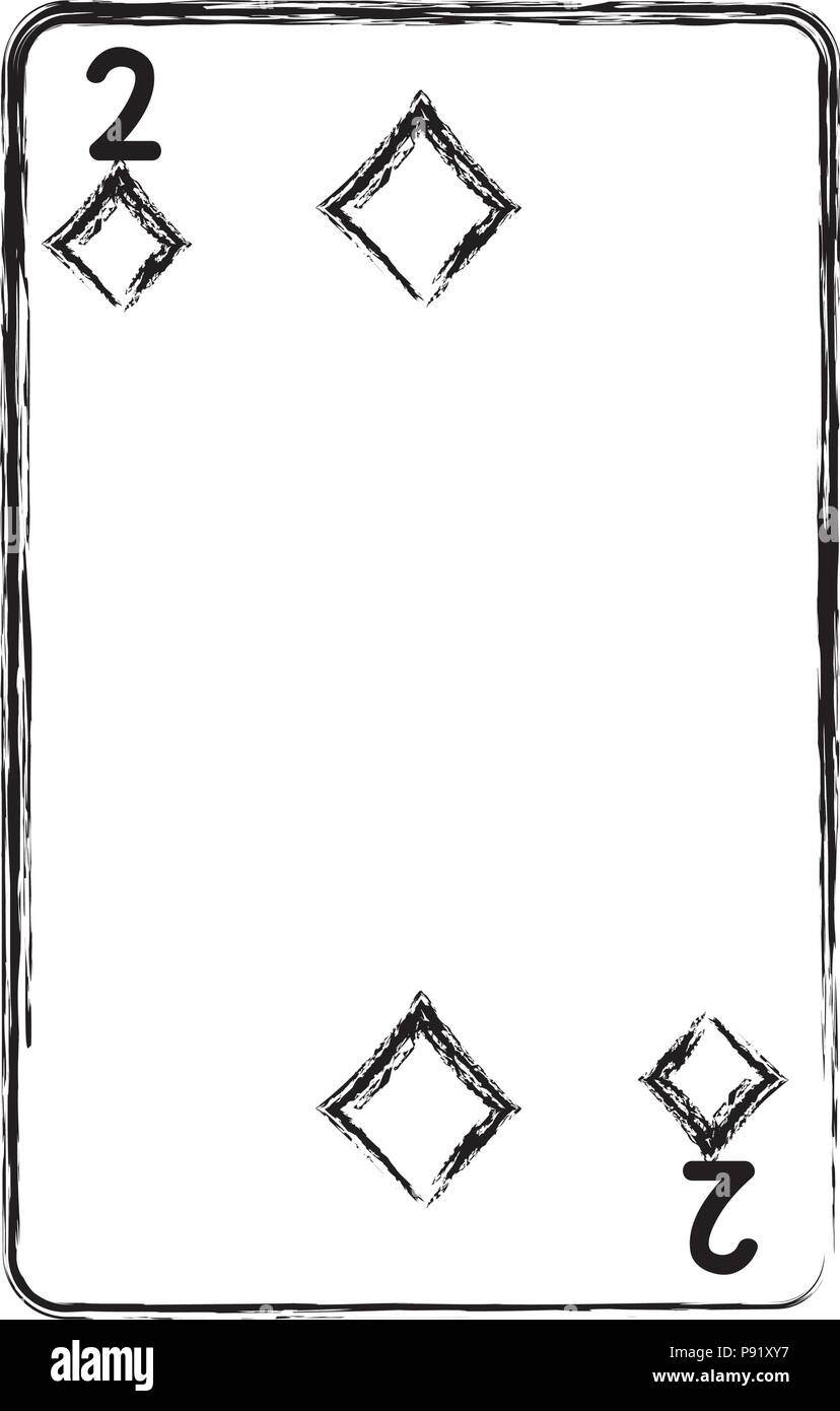 Two of diamonds playing card Stock Vector Images - Alamy