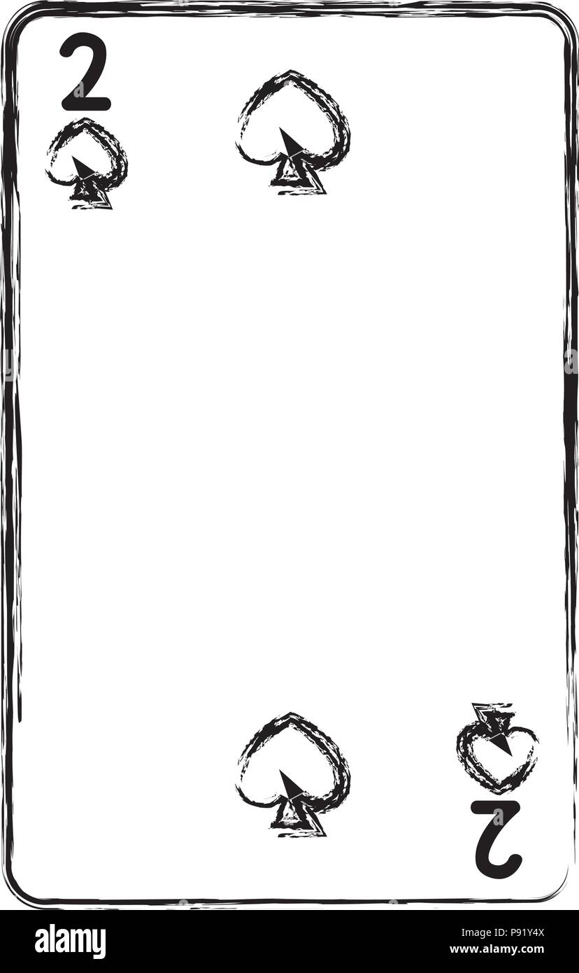 grunge two pikes casino card game vector illustration Stock Vector ...