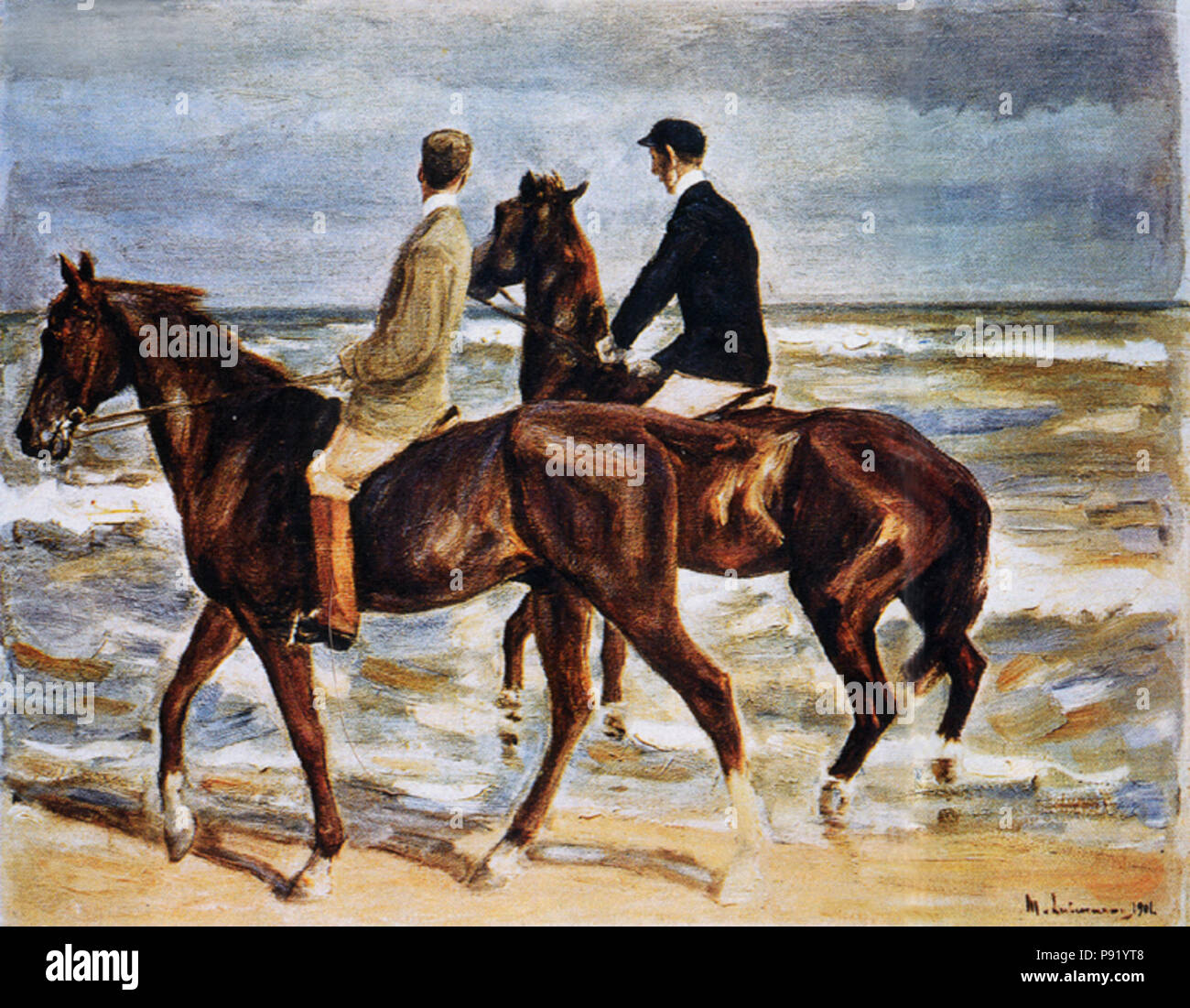 . 402 Liebermann, Max - Zwei Reiter am Strand - Gurlitt Stock Photo - Alamy
