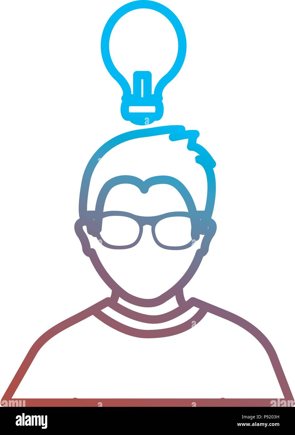 Young man silhouette identify Stock Vector Images - Alamy