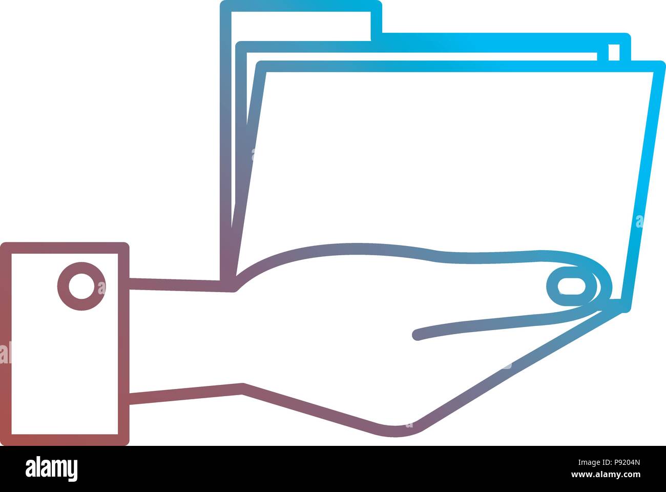 Human hand file folder Stock Vector Images - Alamy