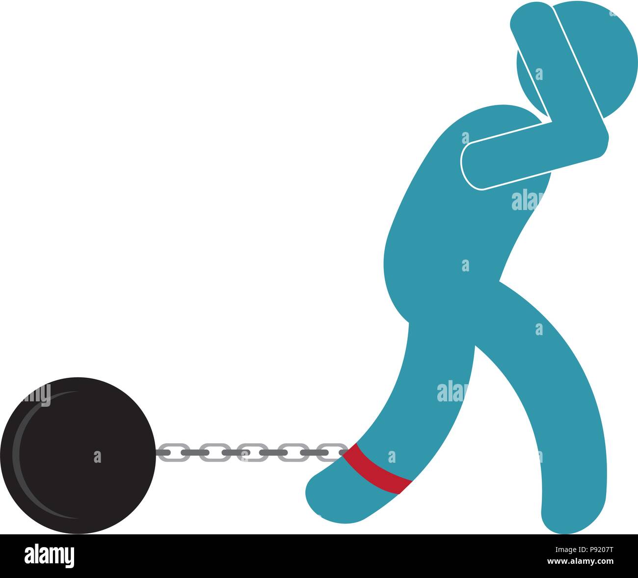 Chained figure Stock Vector Images - Alamy