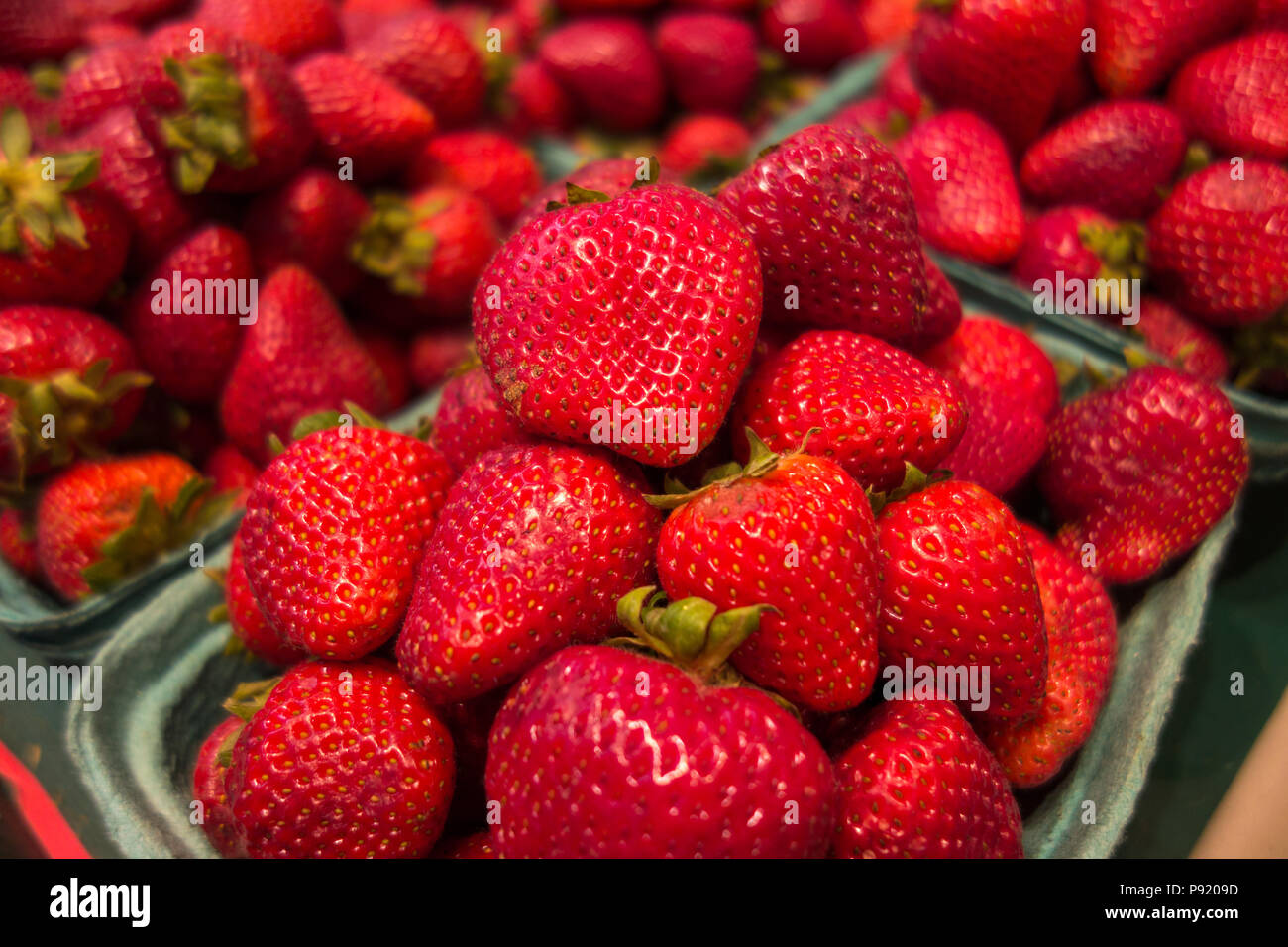 Fresh red strawberry fruits close up background Stock Photo - Alamy