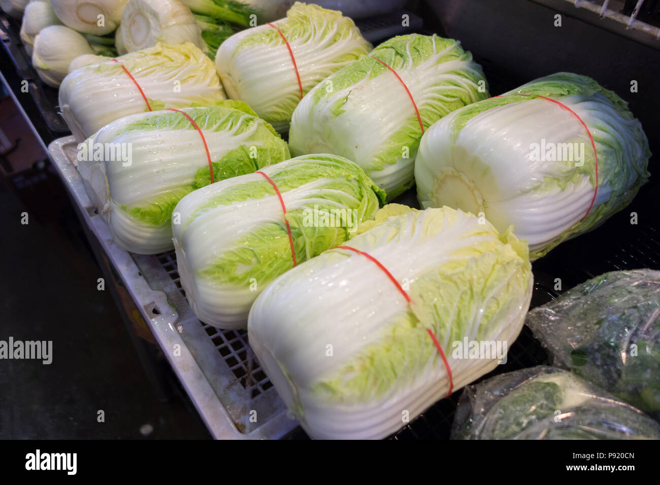 Fresh Chinese cabbage close up background Stock Photo - Alamy