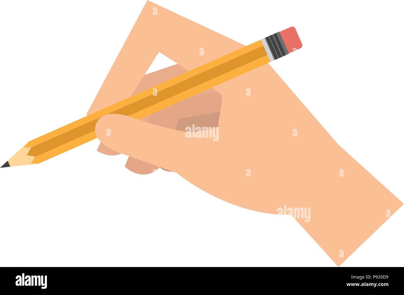hand writing with pencil vector illustration design Stock Vector Image ...