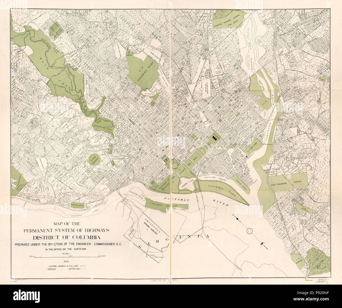 . 410 Map of the permanent system of highways, District of Columbia LOC ...