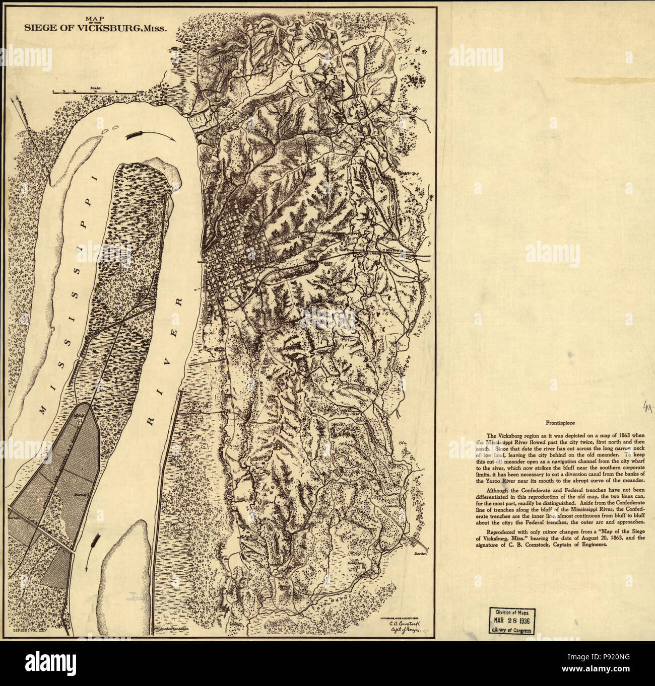 Vicksburg map hi-res stock photography and images - Alamy