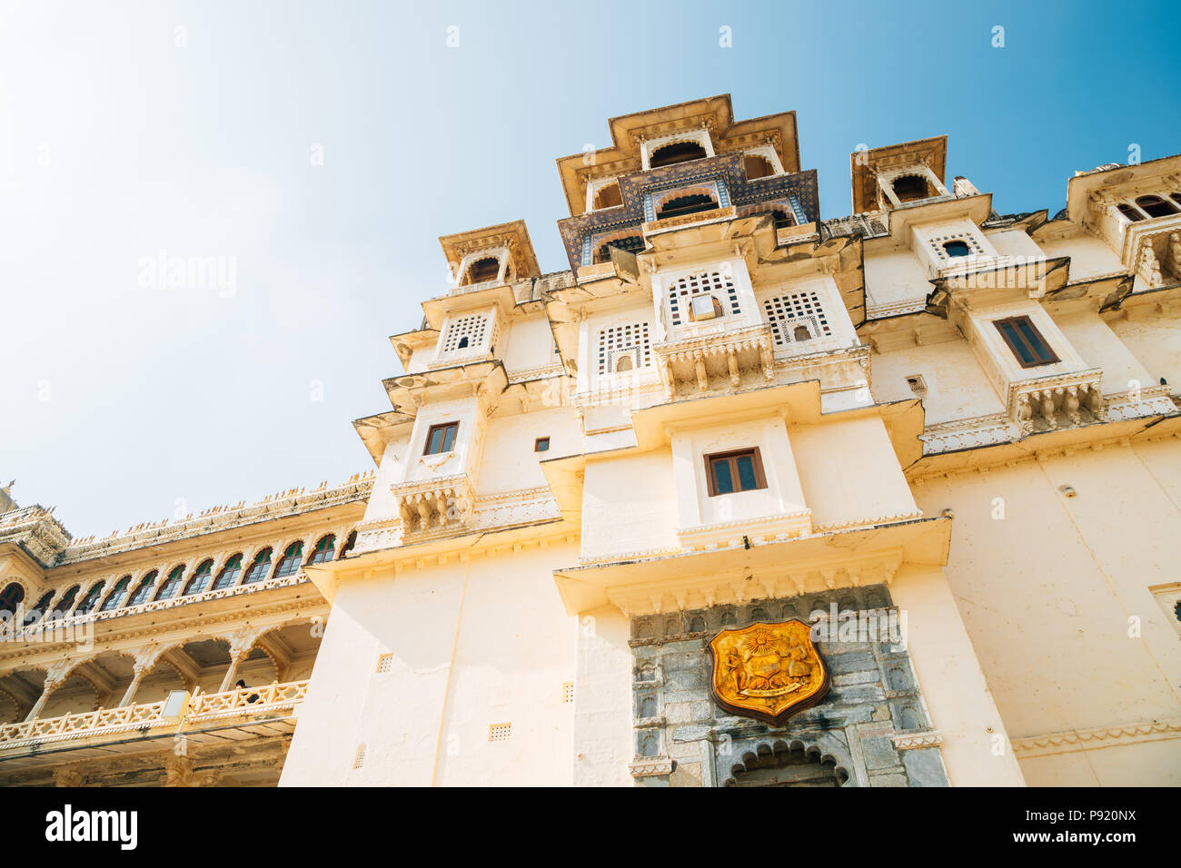 City Palace historical architecture in Udaipur, India Stock Photo - Alamy