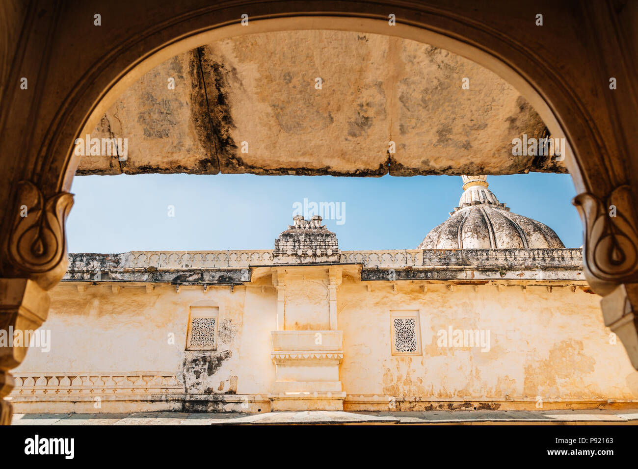 City Palace historical architecture in Udaipur, India Stock Photo - Alamy