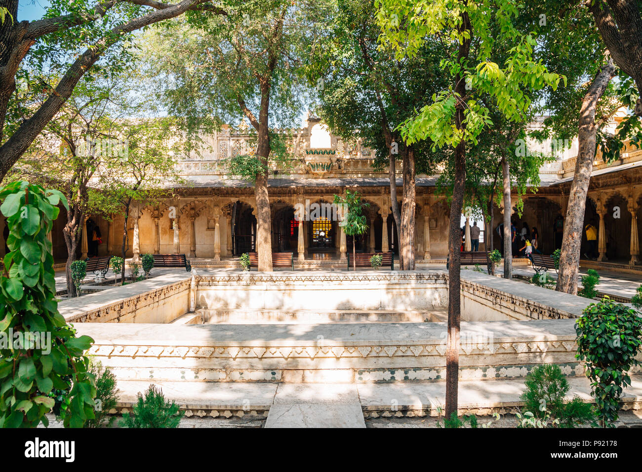 City Palace historical architecture in Udaipur, India Stock Photo - Alamy