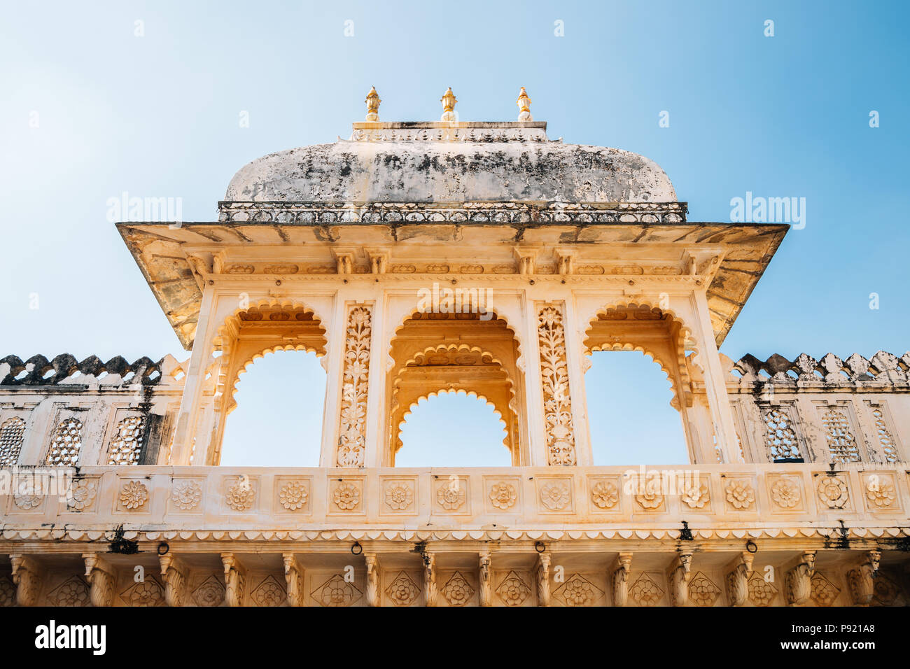 City Palace historical architecture in Udaipur, India Stock Photo - Alamy
